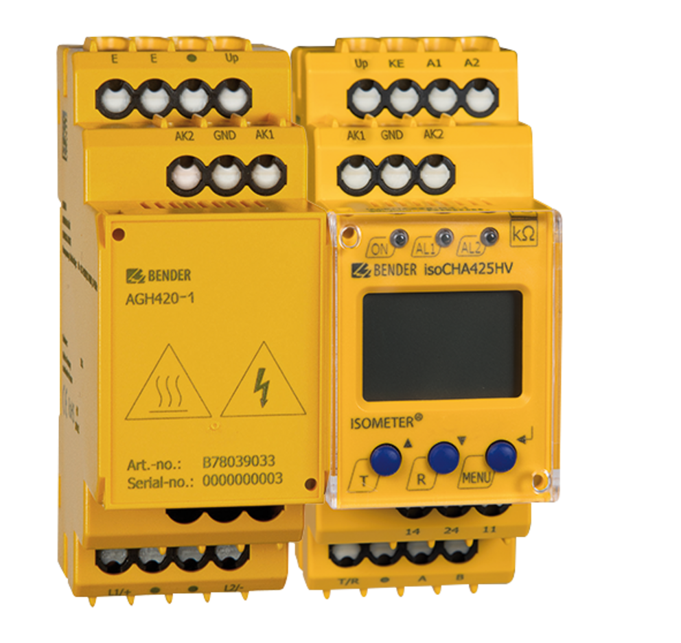 ISOMETER® isoCHA425HV with AGH420-1/AGH421-1